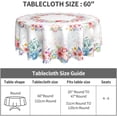 Beautiful Spring Summer Floral Tablecloth Round 60 Inch Watercolor ...