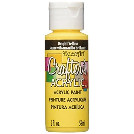 DecoArt DCA49-3 Crafter's Acrylic Paint, 2-Ounce, Bright Yellow ...