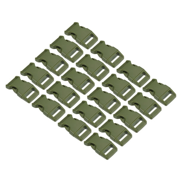 Uxcell Plastic Buckles 20 Pack Quick Side Release Clips Olive 16mm ...