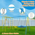 6 in 1 Swing Sets for Outside,A-Frame Swing Set with Monkey Bars,3 ...