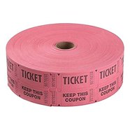 Raffle Auction Tickets - Double Row Roll, 1,000 Numbered, Perforated, 4 ...