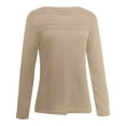 Basic Tees for Women Women Fall Long Sleeve Lace Knit Casual Soft Daily ...