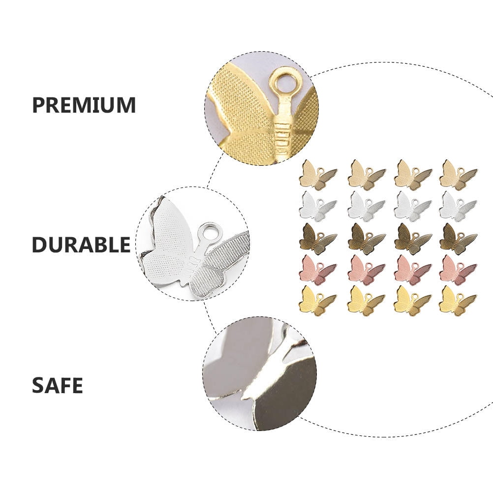 Click here for Brightfufu 100pcs Butterfly Beads For Bracelets As... prices