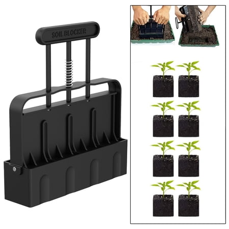 Hand Held Soil Block Maker Ergonomic Handle Soil Barrier 2" Manual Soil ...