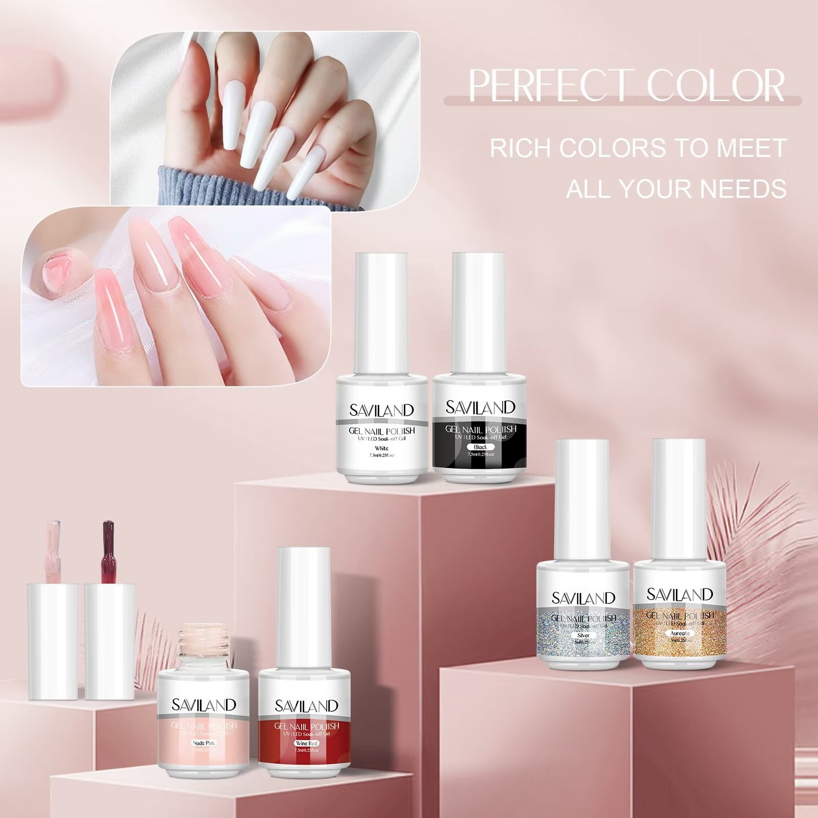 Buy Saviland Nail Tip and Glue Gel Kit with Gel Nail Polish - Gel x ...