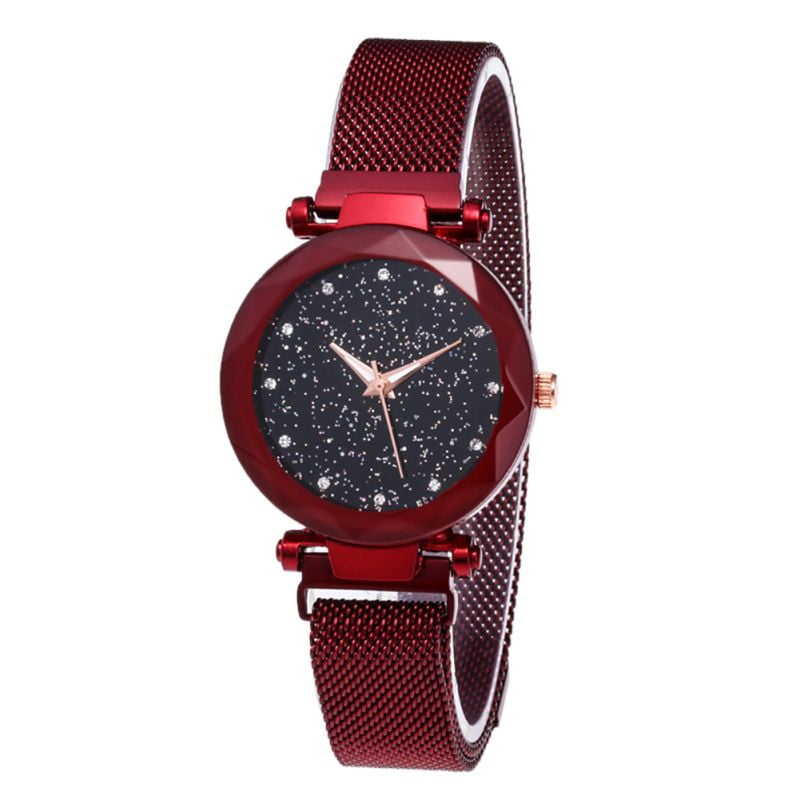 Women Waterproof Starry Sky Watch With Magnet Stainless Steel Strap ...