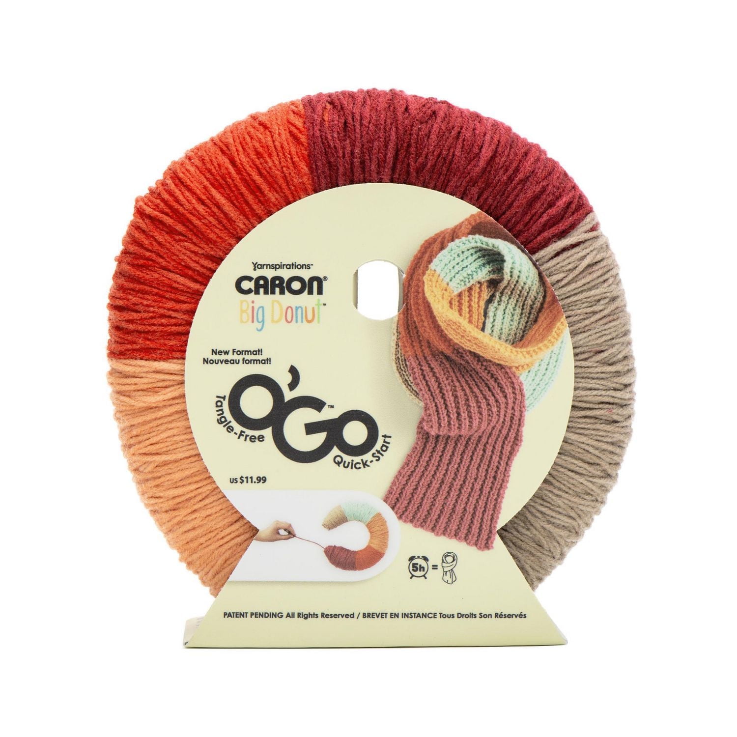 Click here for Bernat Caron Big Donut Ogo #4 Worsted (Medium) Acr... prices
