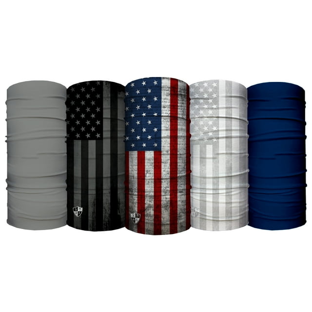 SA Company 5 Pack UV Face Shield Multipurpose Protector Neck Gaiter ...
