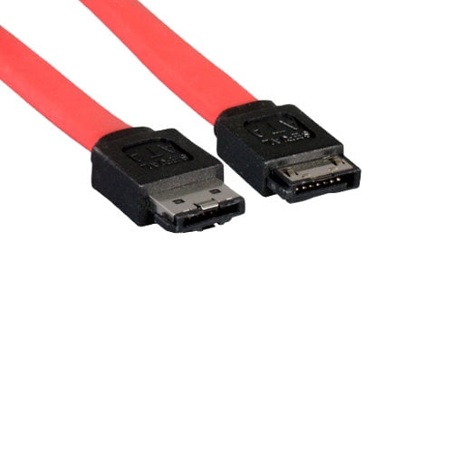 Kentek 3 Feet FT eSATA to SATA Device Cable Cord 26 AWG 7 Pin Serial ...