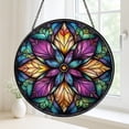 Circular Mandala Design Stained Glass Style Window Decor, Decorative ...