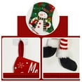 2pcs 24" Christmas Snowman Stockings Plush Elk Santa Stocking Xmas Tree ...