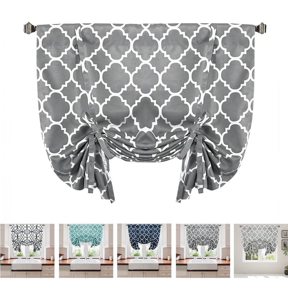 CJC Adjustable Printed Tie up Curtain - Morocco Thermal Insulated ...