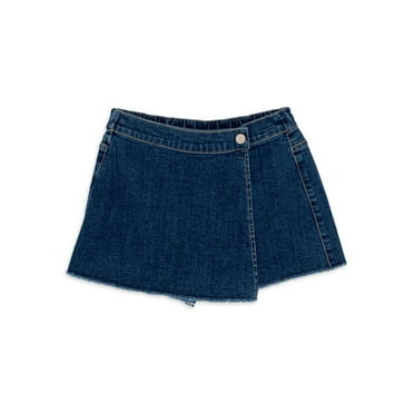 Wonder Nation Toddler Girls Denim Skort, Sizes 2 Toddler-18 Months ...