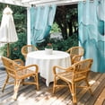 Abstract Marble Texture Outdoor Curtains, Blue Green Wavy Pattern ...