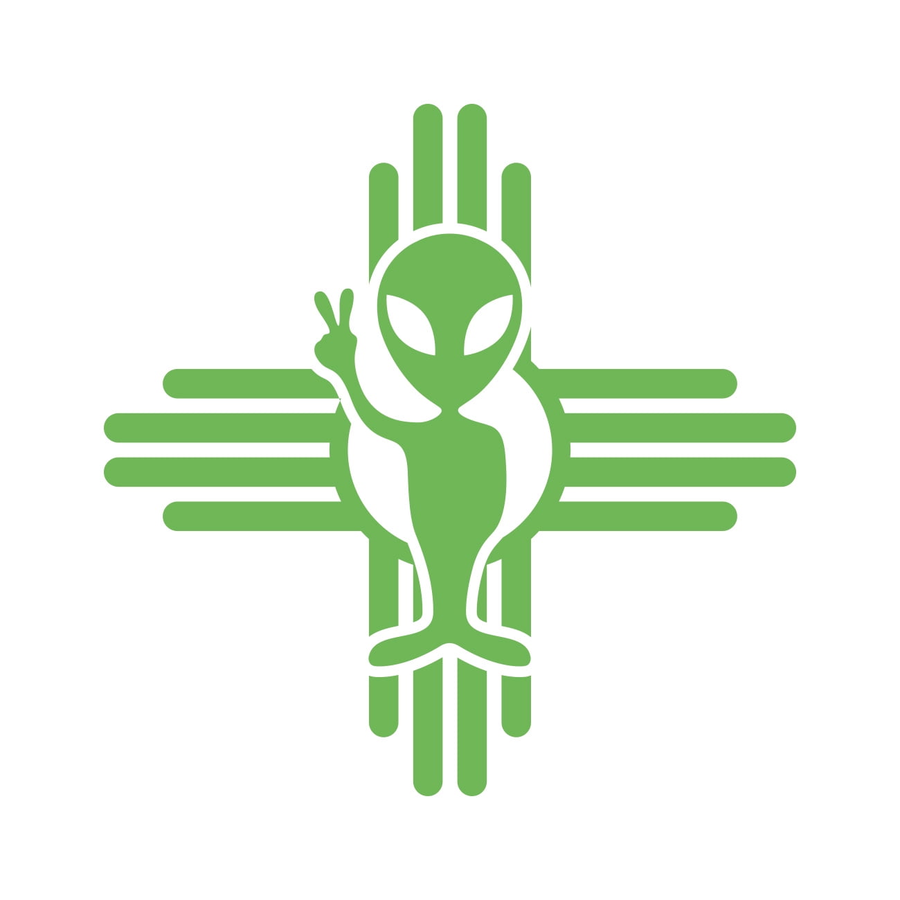 Zia Alien Symbol Sticker Decal Die Cut - Self Adhesive Vinyl ...