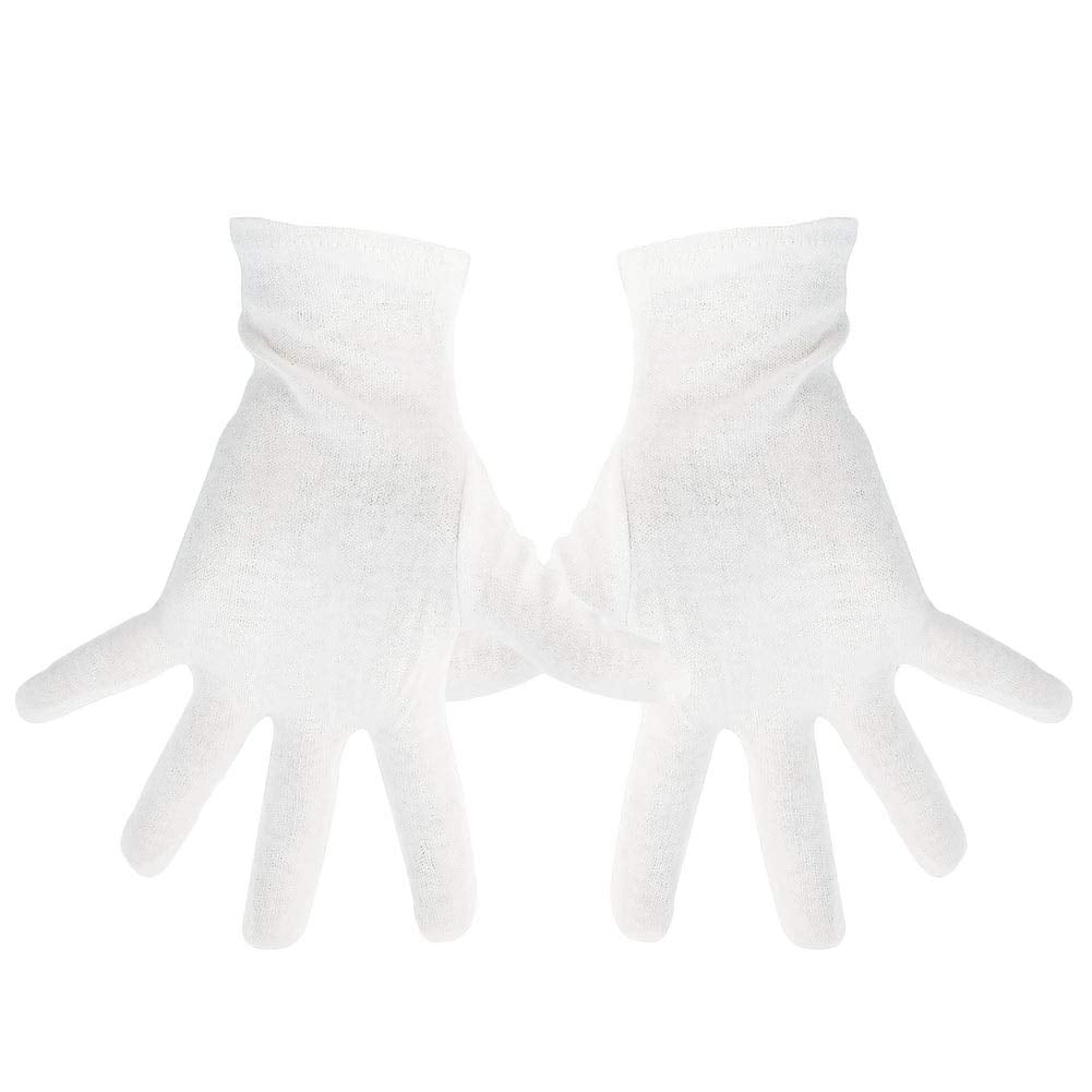 White 100% Cotton Gloves for Eczema Small Bulk 12 Pairs,Thin Dry Hand ...
