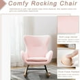 KINFFICT Accent Rocking Chair for Nursery, Upholstered Glider for ...