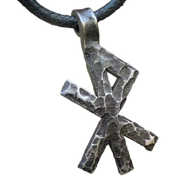 Medieval Iron Love Rune hand Forged Nordic Flat Pendant Pendant Celtic ...