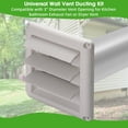 3 Inch White Plastic Dryer Vent Cover Universal Exhaust Ventilation Kit ...