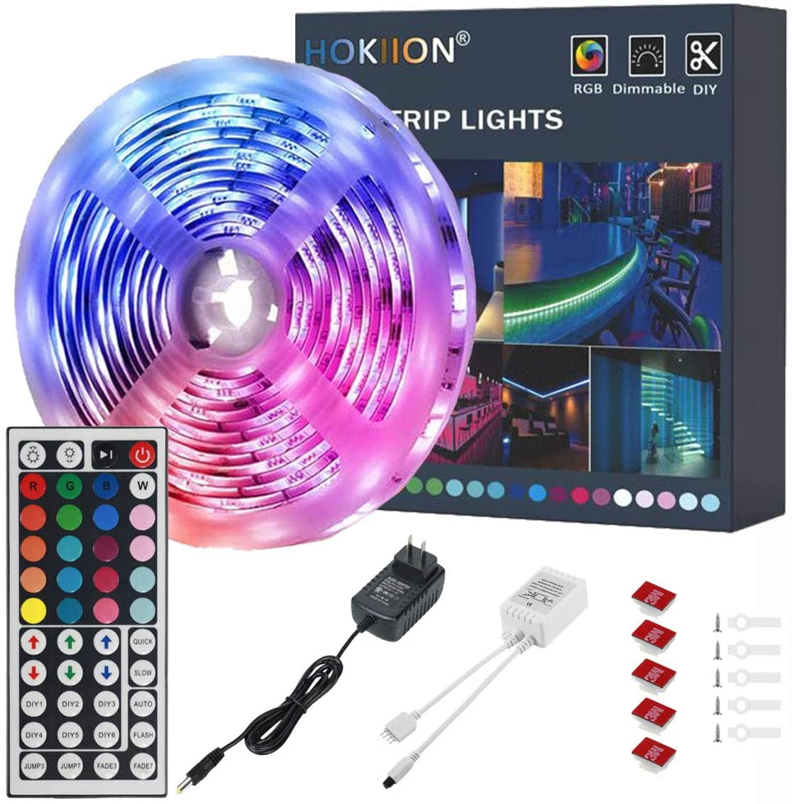 25FT Led Light Strip Kit, Color Changing Led Strip Lights SMD 5050 with ...