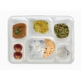Party Thali Plates Disposable 6 Compartments - 200 Pack (PlasticThali ...
