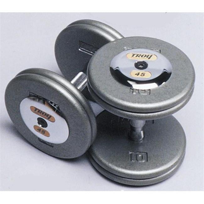 Troy Barbell HFD-110C Pro-Style Dumbbell With Chrome End Cap - 110 ...