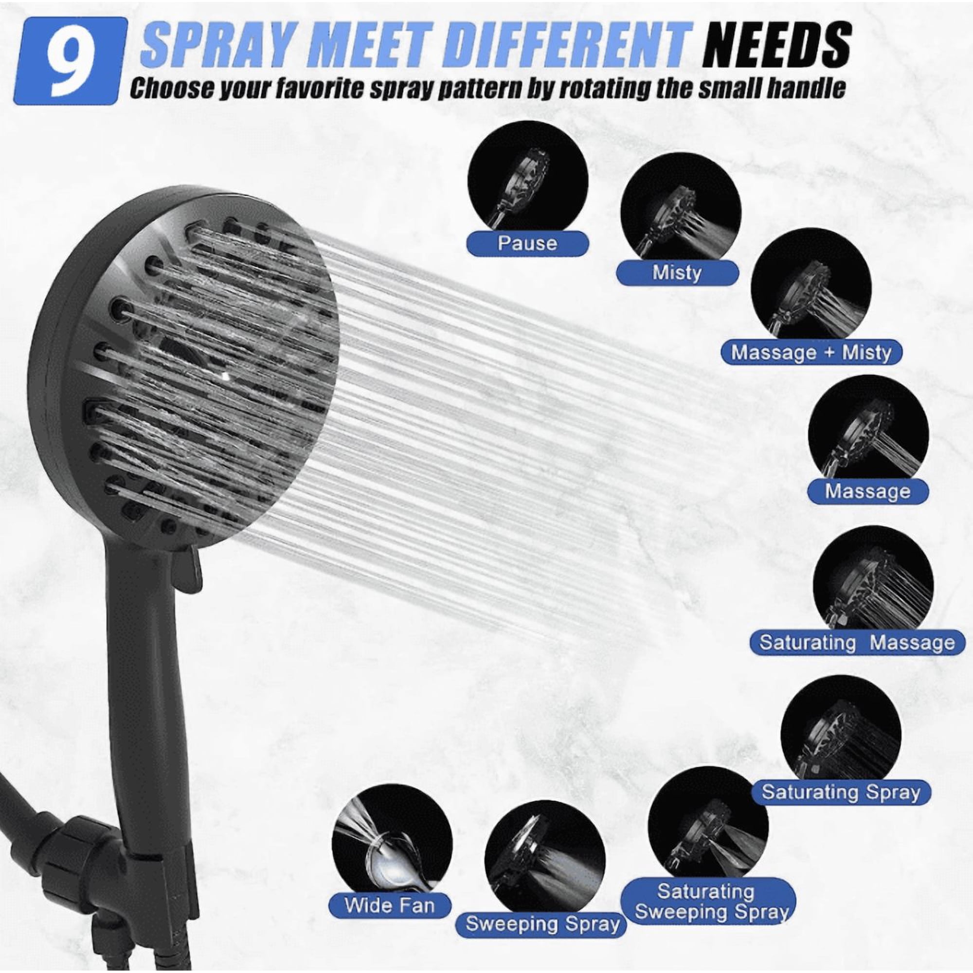 Click here for Frosthike 8 Functions Shower Head With Handheld Hi... prices