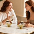 Stainless Steel Ice Cream Bowls , Metal Dessert Cups 230Ml, Footed ...