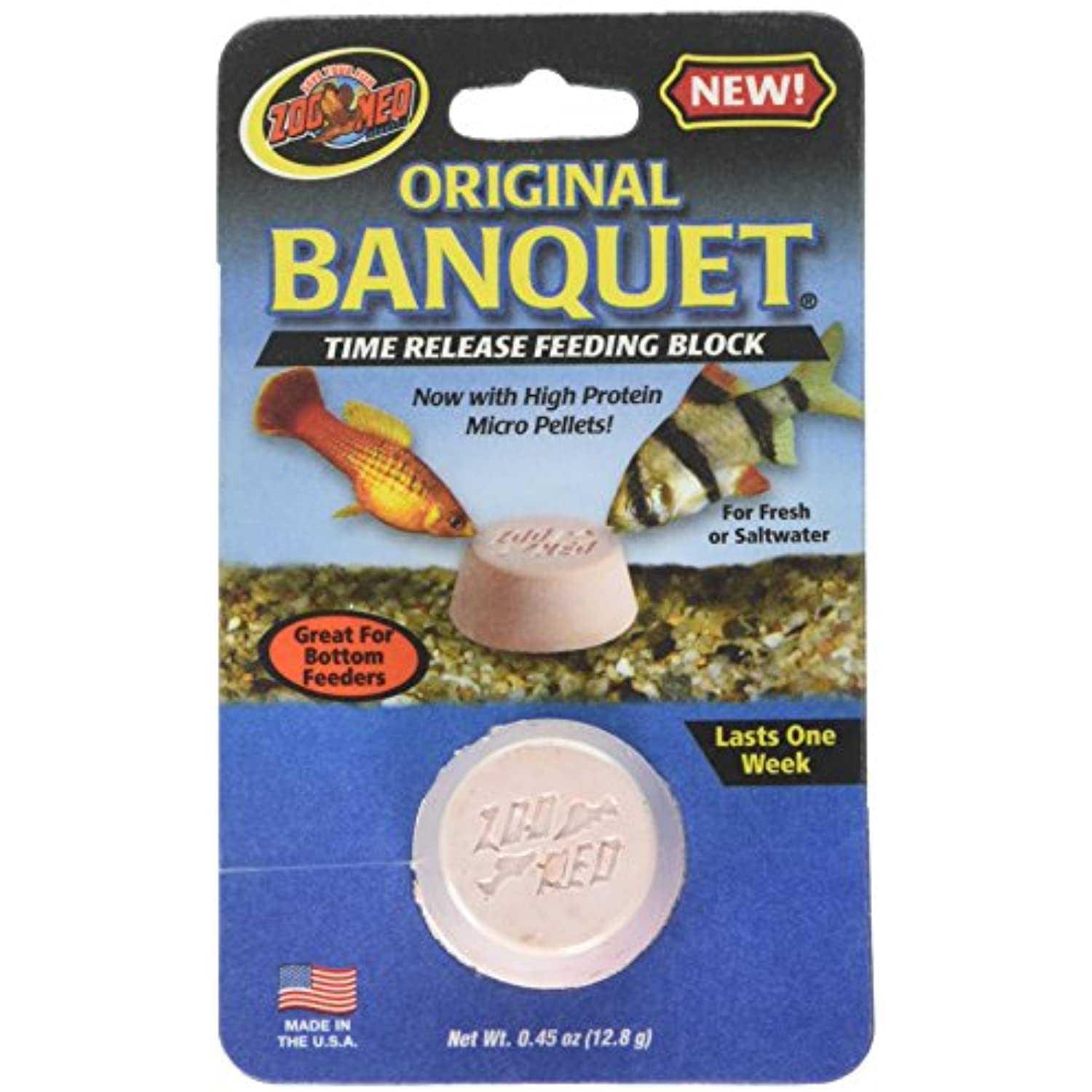 Zoo Med Original Banquet Fish Feeding Block Regular - .45 oz (1 Pack ...
