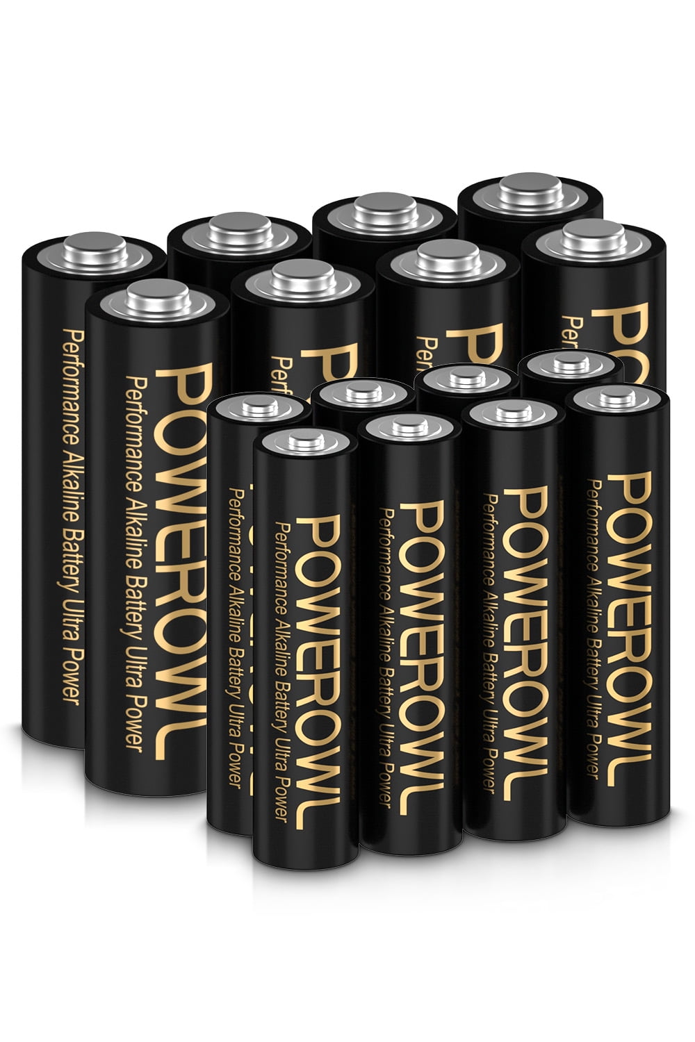 POWEROWL High-Capacity Alkaline AA AAA Batteries Combo, Long Lasting ...