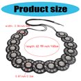 Bohemian Wide PU Leather Disk Waist Belt for Women Adjustable Western ...