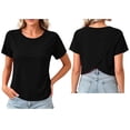 BLVB T Shirts for Women Short Sleeve Spring Summer Tops Soft Basic Tees ...