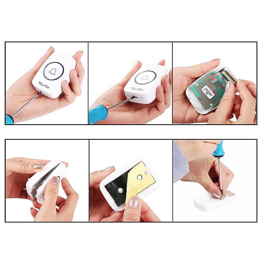 Buy Homeprotector Door Bell Ringer Wireless–loud Voice Alarm Ring ...