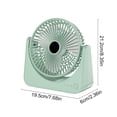 Gallickan Mint Green Adjustable Angle USB Desk Fan, 3-Speed Quiet ...