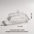 Color Glass Butter Dish with Lid, Covered Butter Stick Holder Tray ...