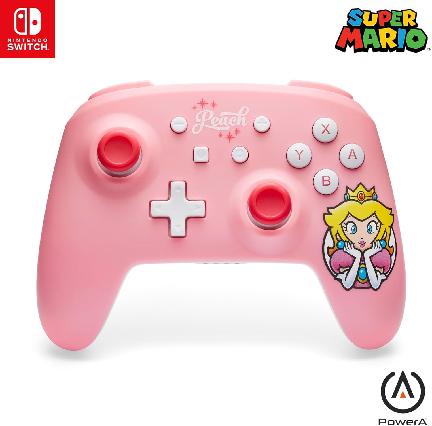 SHIQI-PowerA Wireless Controller for Nintendo Switch - Princess Peach Pink, Nintendo Switch ...