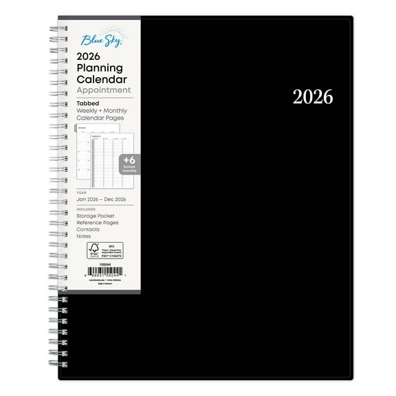 2026 Weekly and Monthly Appointment Planner Calendar, January 2026 ...