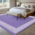 5x8 Area Rugs for Living Room, Purple Greek Key Non Slip Area Rugs for ...