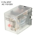 AC 110/120V Coil 11 Pin 3P3T Electromagnetic General Purpose Power ...