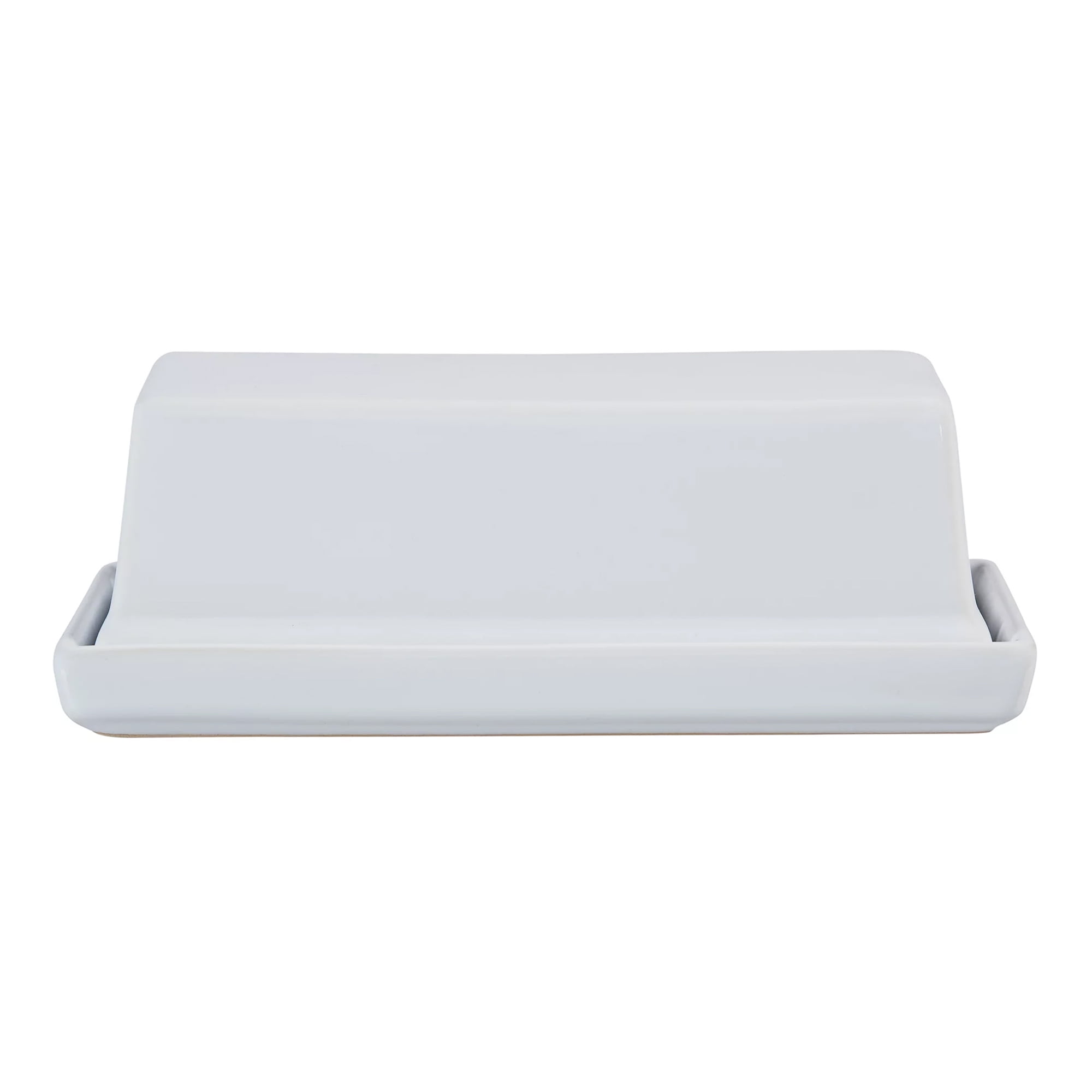 Click here for Mainstays White Glazed Ceramic Butter Dish  1 Piec... prices