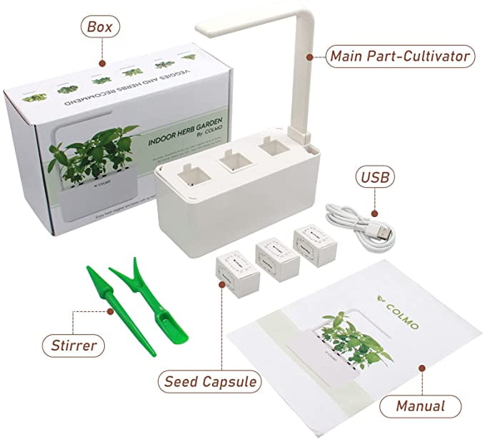 Buy COLMO Indoor Herb Garden Kit with LED Spectrum Hydroponics Growing ...