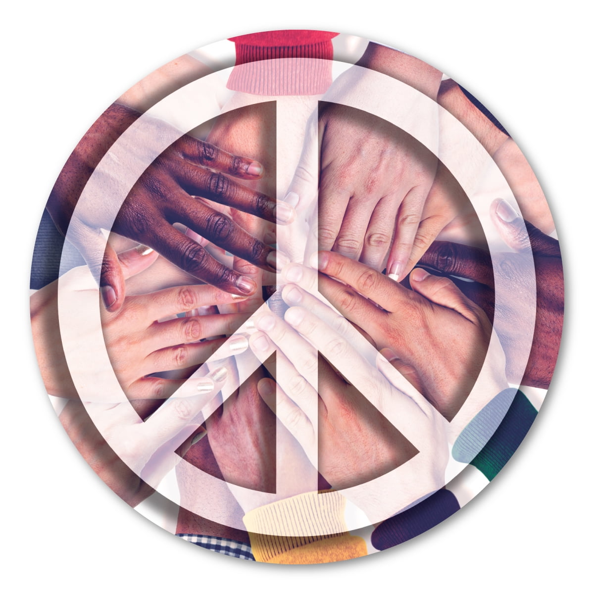 Peace Sign On Hands Magnet - Walmart.com