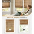 LazBlinds Cordless Bamboo Roman Shades, Light Filtering Window Treatment, Roll Up Bamboo Blinds ...