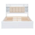 Euroco Wood Queen Size Platform Bed With Storage Headboard And Four