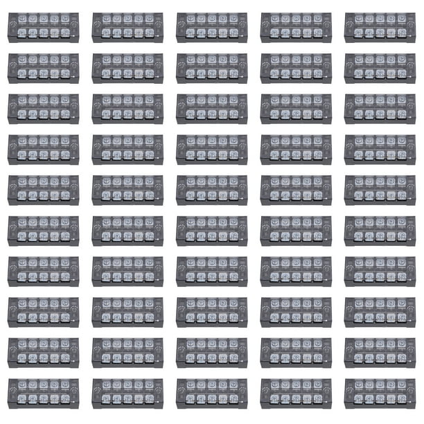 Placa de circuito para cajas de distribución, 50 piezas TB-2505L Bloques de terminales Tiras de ...