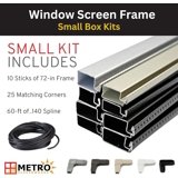 Window Screen Frame Economy Kit - Bronze, 5/16” x 1”, 25 Sticks 95 ...