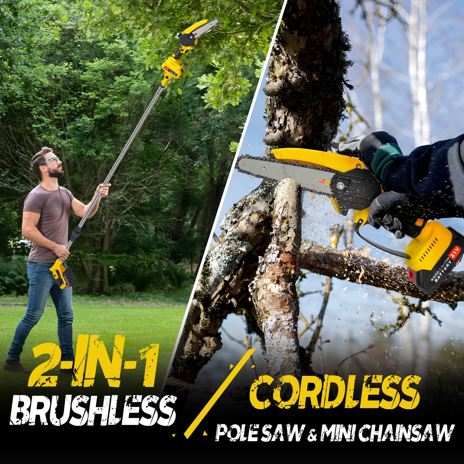 Click here for Yedigre 2-In-1 Cordless Pole Saw & Mini Chainsaw... prices