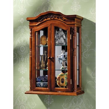 Design Toscano Beacon Hill Hardwood Wall Curio Cabinet - Walmart.com