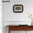 Sharp Atomic Desk Clock, Self-Setting Digital Wall Clock, Woodgrain ...