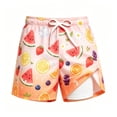 Boys Girls Swim Shorts with Ice Independence Day Print for Kids - Beach ...